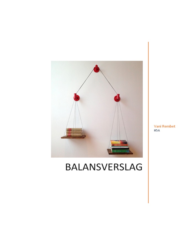 Balansverslag 1 | PDF