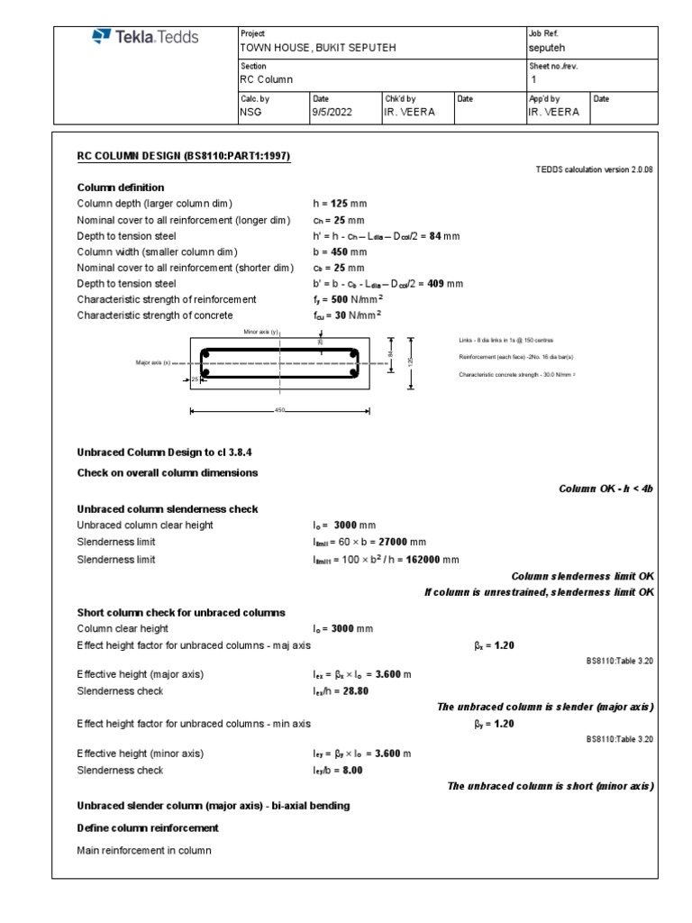RC Column 1 | PDF | Mechanics | Materials
