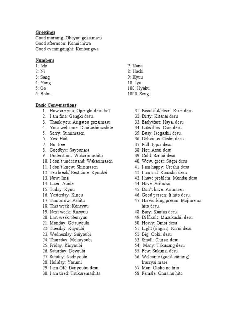 Mari Belajar Bahasa Jepun | PDF