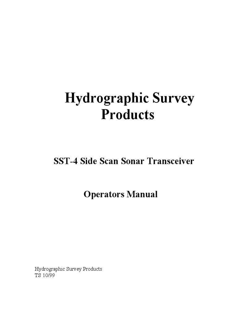 SST Man | PDF | Power Supply | Sonar