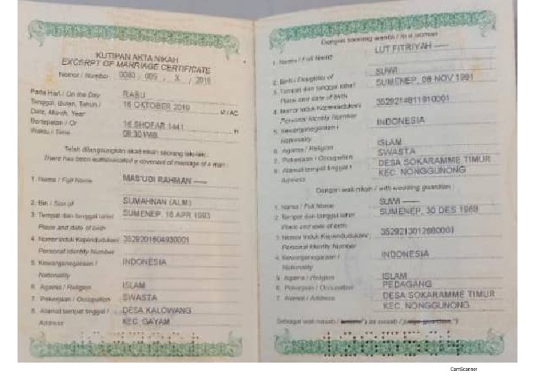 Akte Nikah | PDF