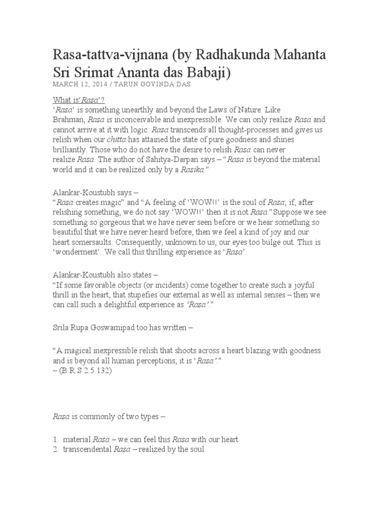 Rasa | Download Free PDF | Krishna | Hinduism