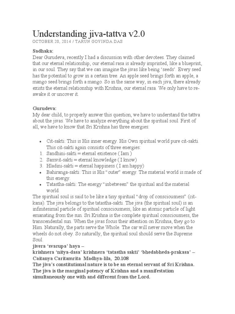 Jiva Tattva 2 | Download Free PDF | Bhakti | Brahman