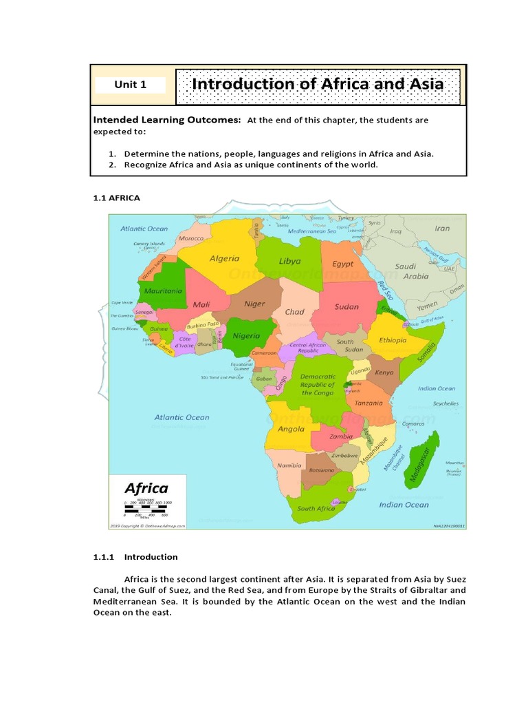 Introduction of Africa and Asia | PDF | Asia | Africa