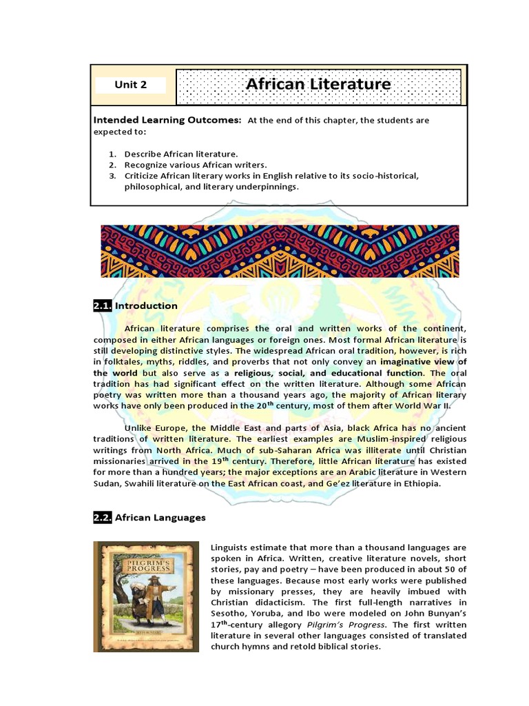 African Literature | PDF | African Literature | Africa