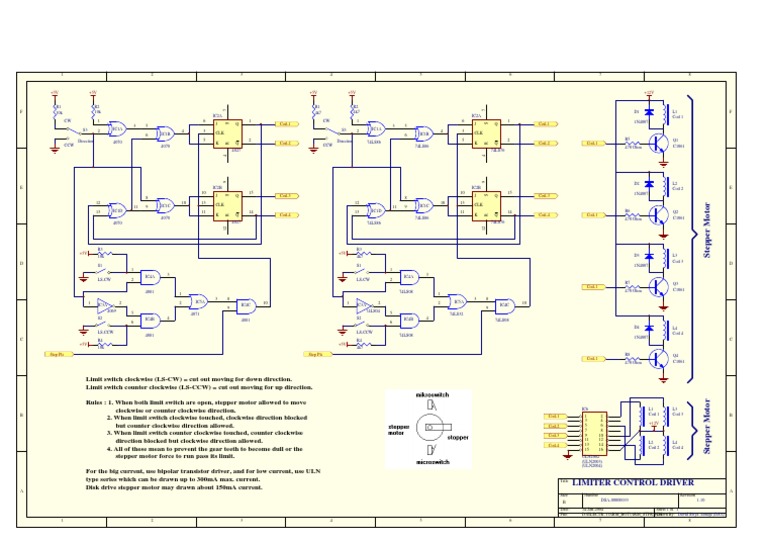 Stepper Schematic Circuits For 6 Drive Controller | PDF