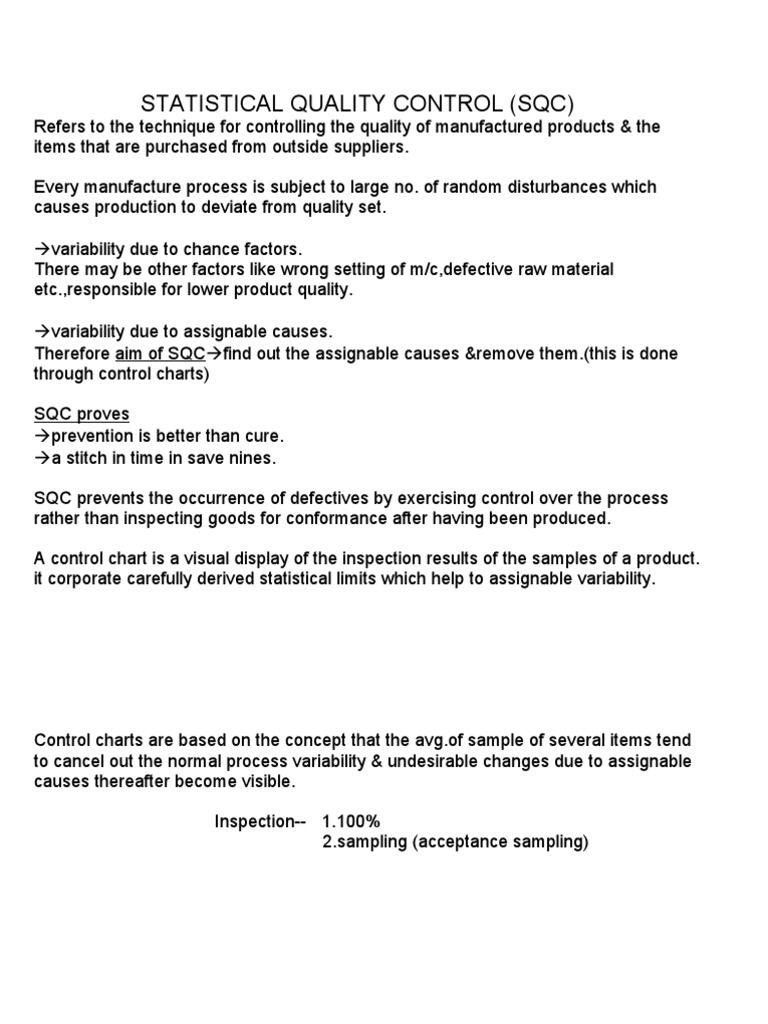 Statistical Quality Control | PDF | Statistics | Scientific Method