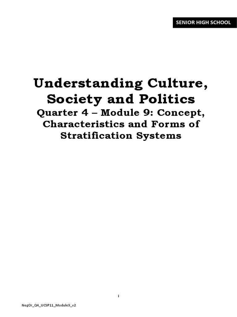 NegOr Q4 UCSP11 Module9 v2 | PDF | Poverty | Poverty & Homelessness