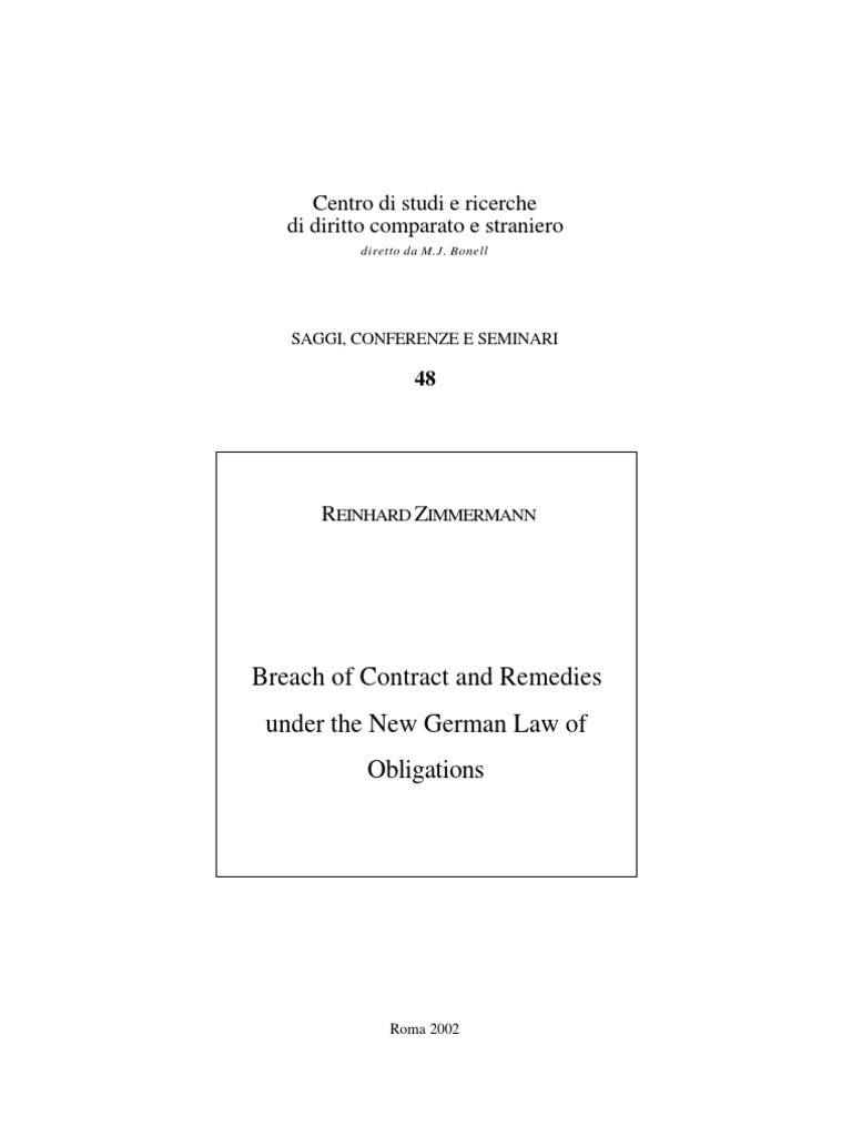 Reforming German Contract Law: An Analysis of the Changes to the Law of ...