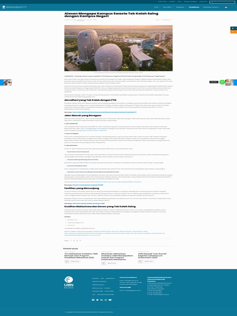 Contoh Tulisan - Alasan Mengapa Kampus Swasta Tak Kalah Saing Dengan ...