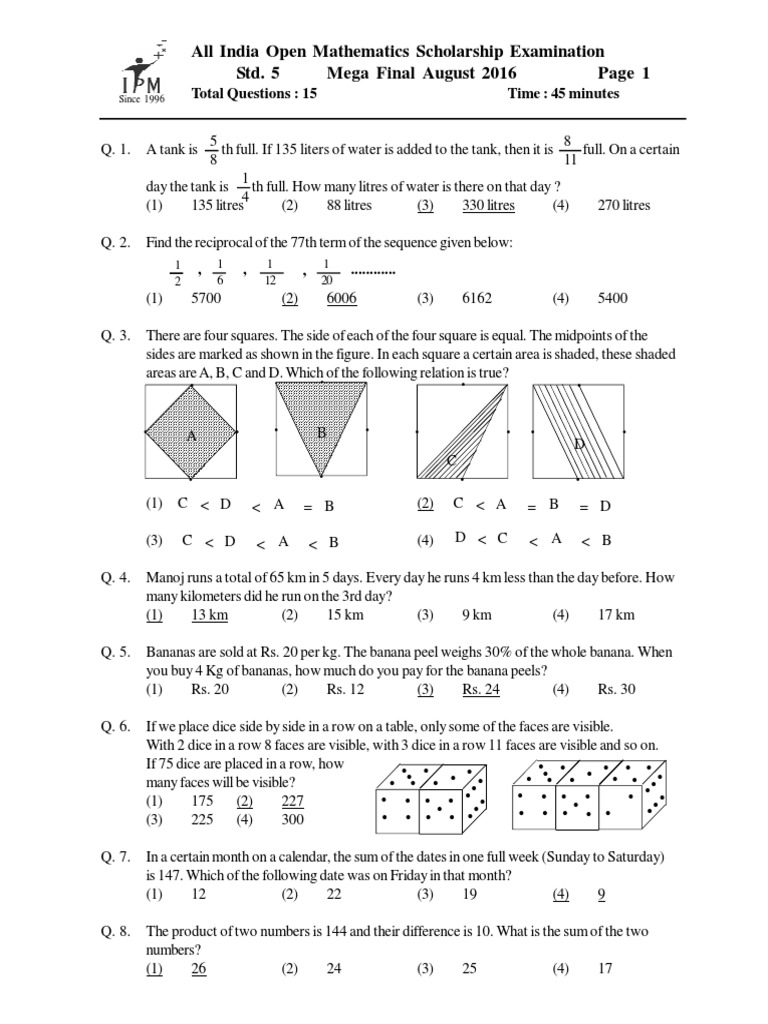 IPM mega final 5th 2016 | PDF | Mathematics