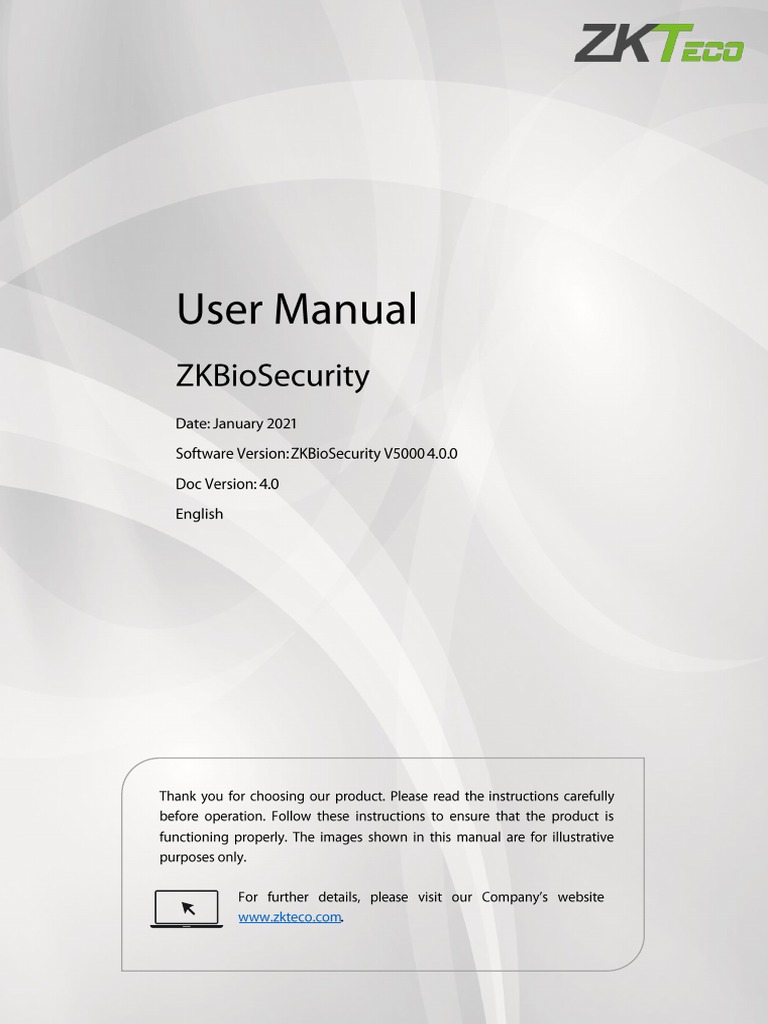 ZKBioSecurity User Manual V5000 4.0.0 R 20210129 | PDF
