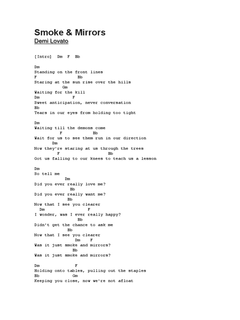 Smoke & Mirrors | PDF