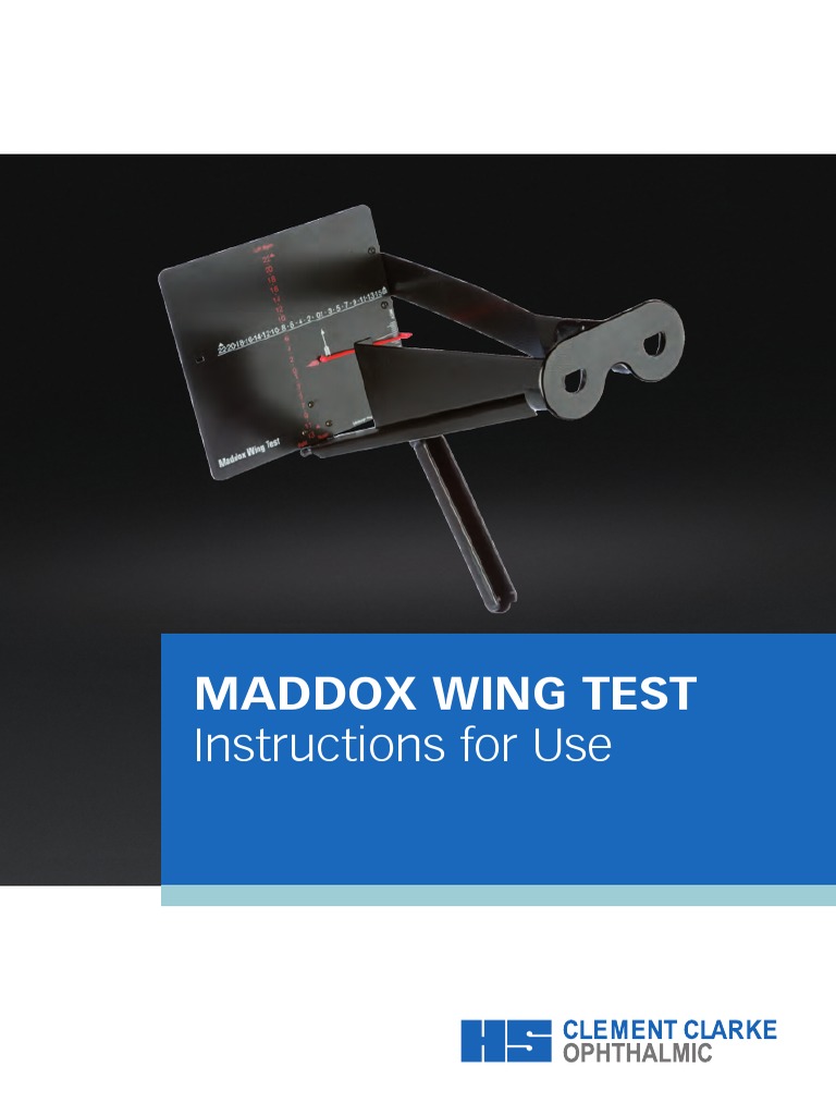 Maddox Wing Test IFU | PDF | Vision | Visage