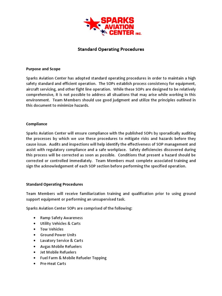 Fueling Safety Standard Operating Procedures | PDF | Aircraft | Vehicles
