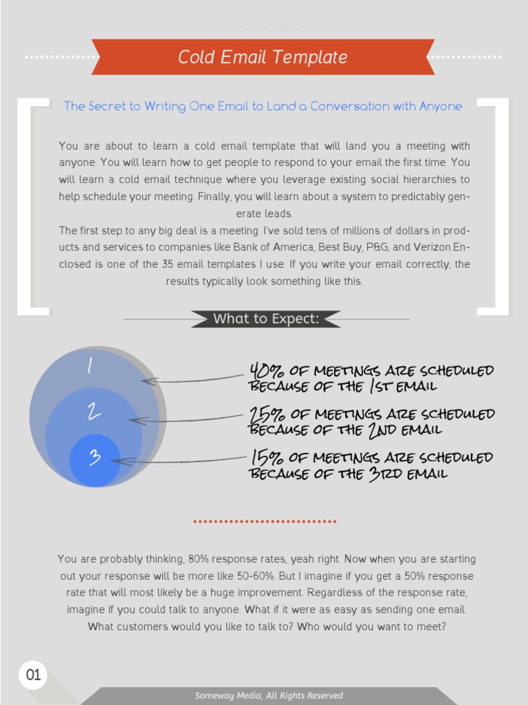 Cold Email Template | Download Free PDF | Advertising | Text Messaging