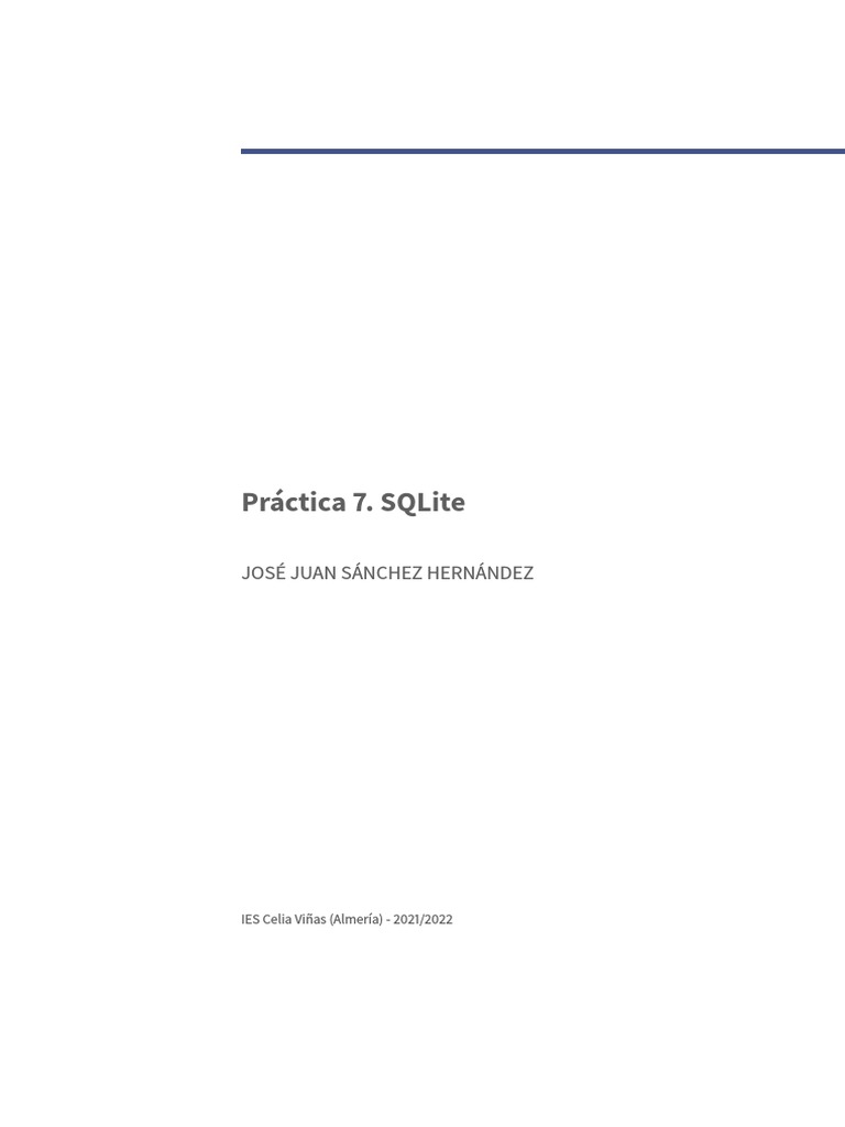 Sqlite Josejuansanchez | PDF | Mi sql | SQL
