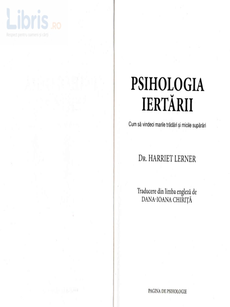 Psihologia Iertarii/harriet Lerner | PDF