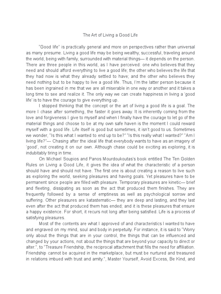Reflection On The Ten Golden Rules Pdf Concept Pleasure