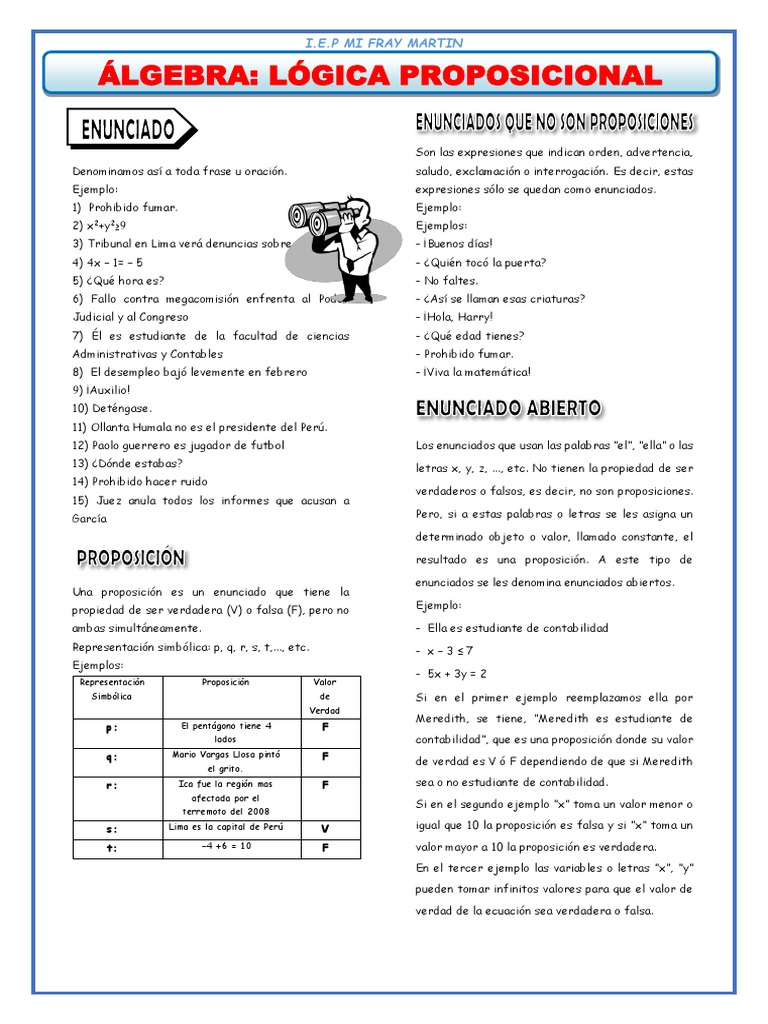 Lógica Proposicional | PDF | Proposición | Ecuaciones