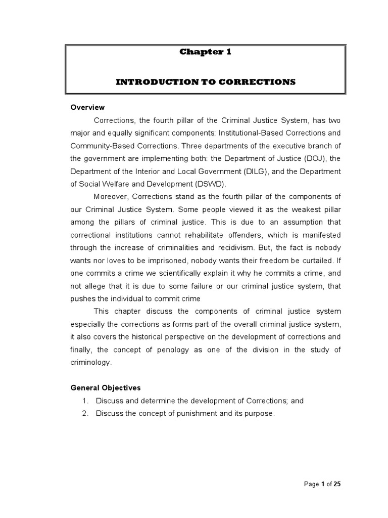 Chapter 1 Lesson 1 Development of Corrections | PDF | Prison | Prosecutor