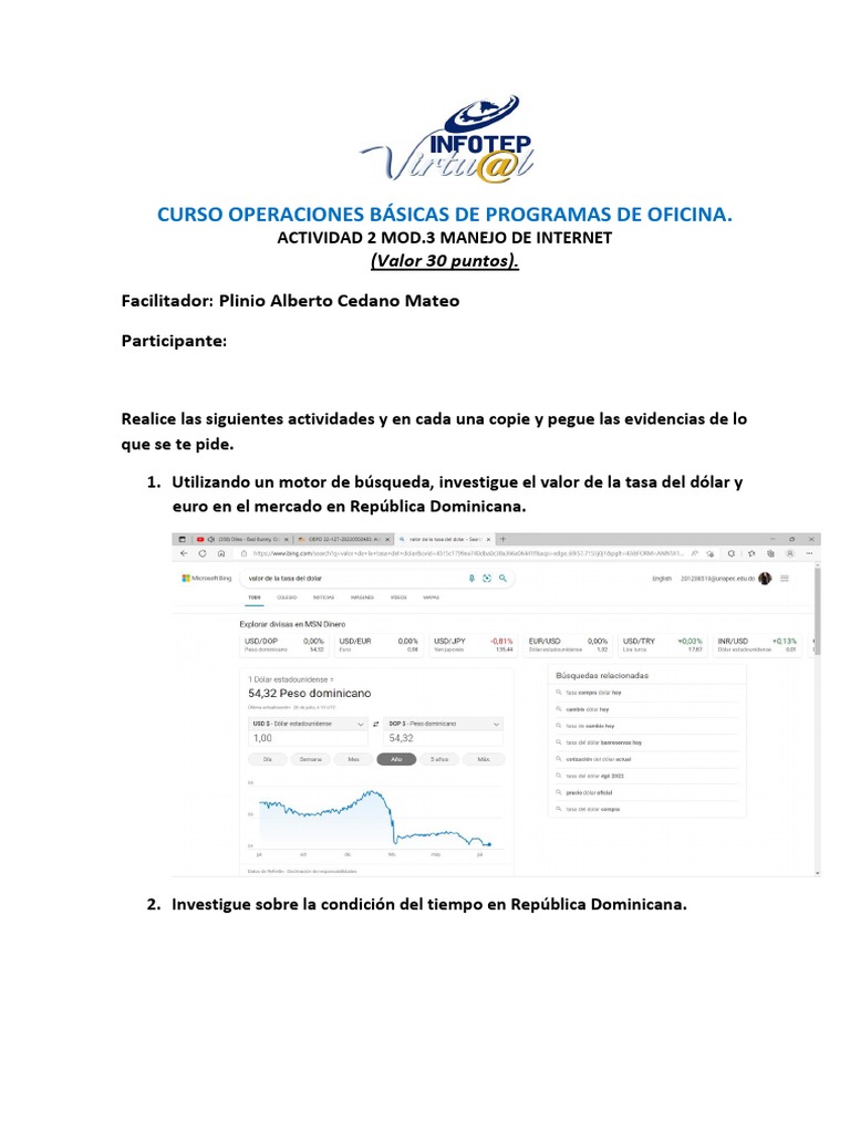Actividad 2 Mod.3 Manejo de Internet | PDF