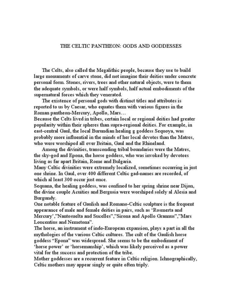 The Celtic Pantheon | PDF | Deities | European Mythology