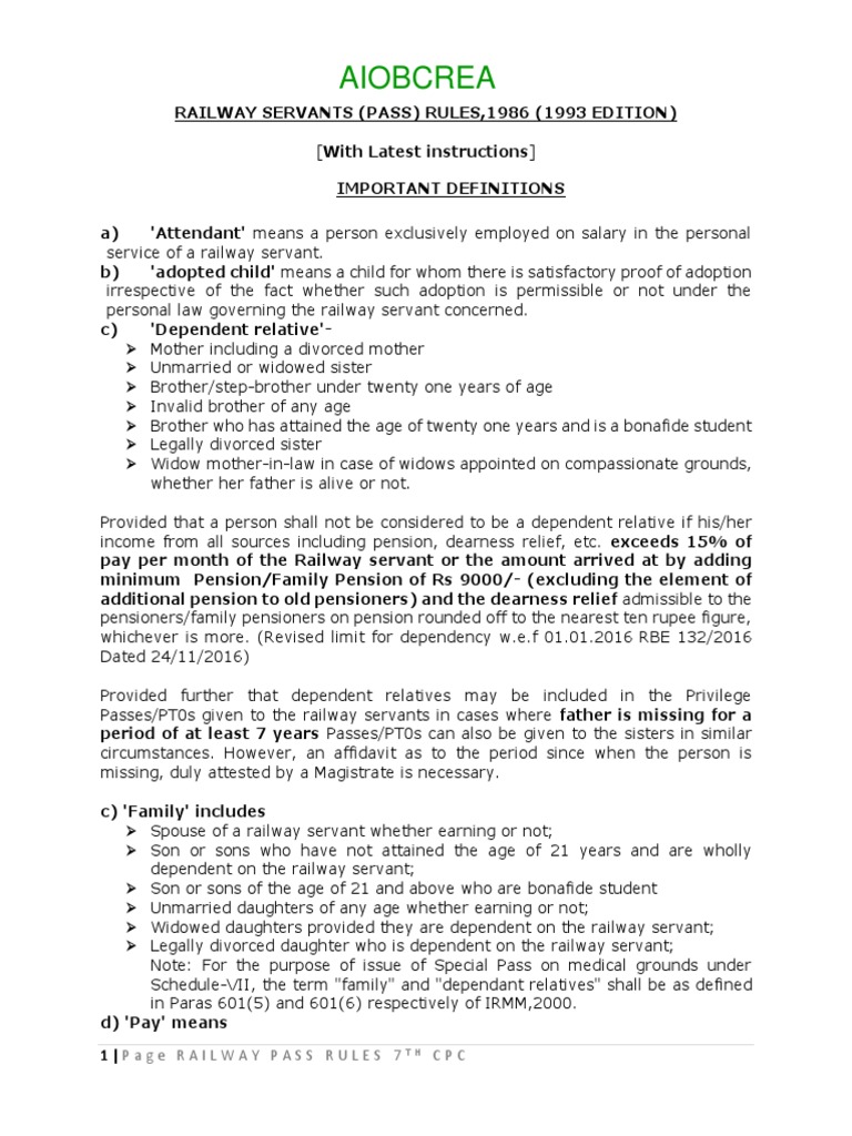 Pass Rules With Latest Instructions | PDF | Pension