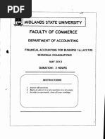 Accounting Grade 8 Exam and Answer Sheet | PDF | Cheque | Banks