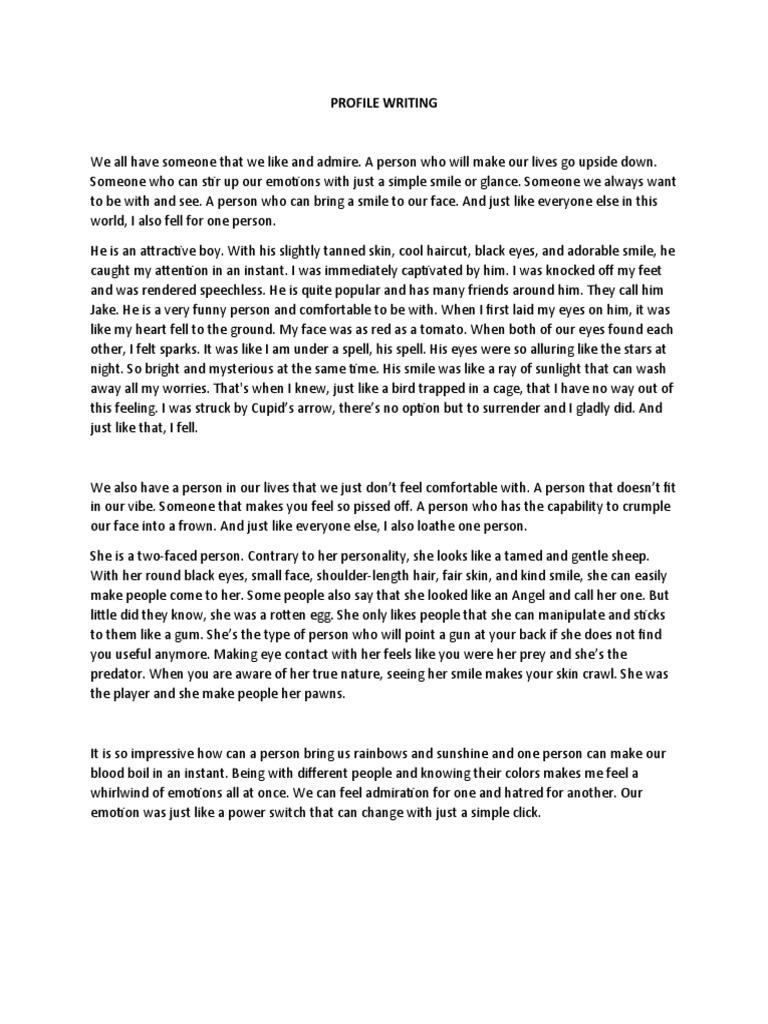 Profile Writing | PDF