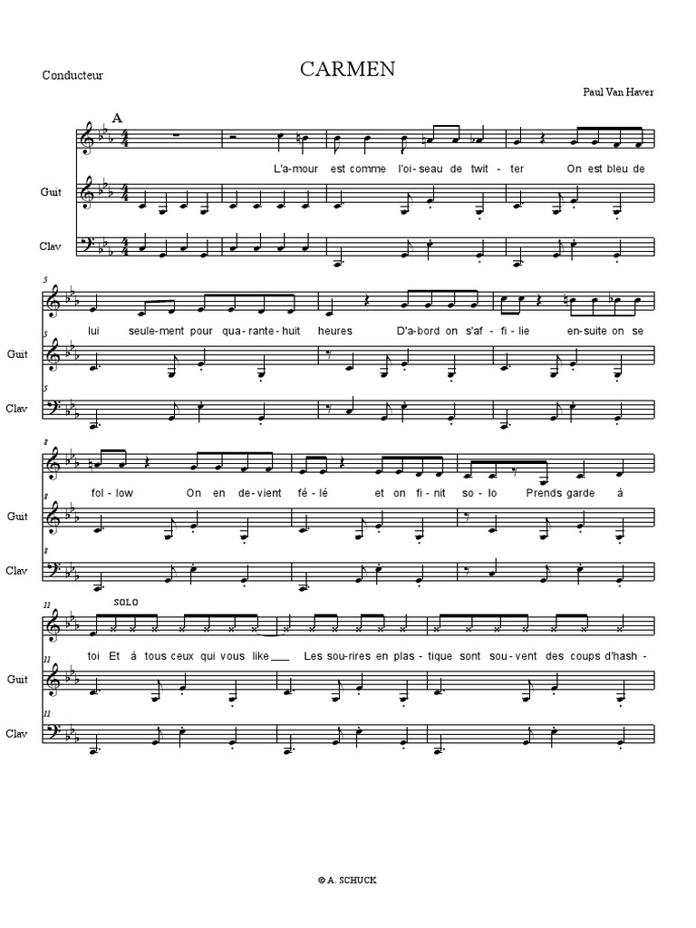 Carmen (Stromae) | PDF