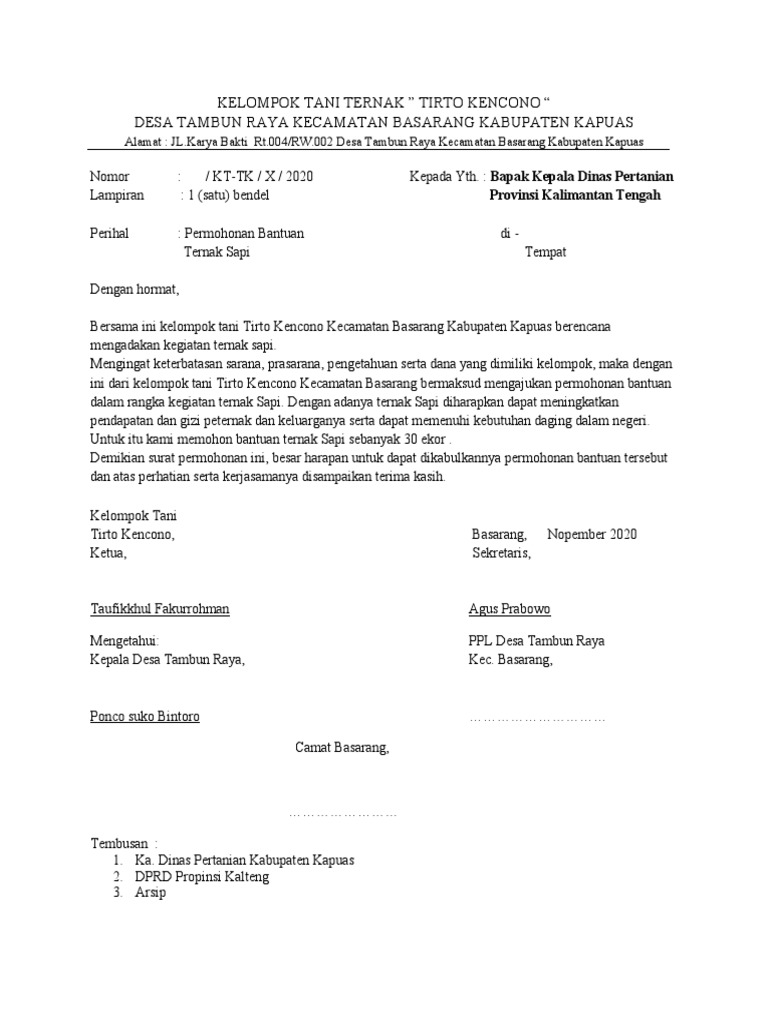 PROPOSAL KELOMPOK TANI Karya Utama TERNAK | PDF