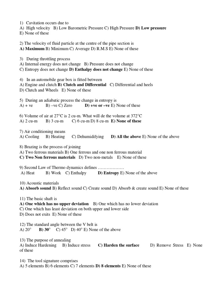 Engineering Quiz for Students | PDF | Diesel Engine | Internal ...