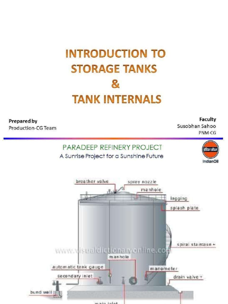 Introduction To Stroage Tank and Internals - Compressed | PDF Introduction To Stroage Tank and Internals - Compressed | PDF
