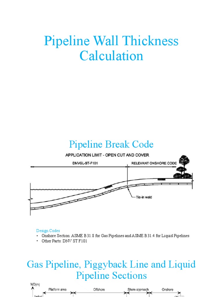 Pipeline Wall Thickness Calculation | PDF | Technology & Engineering
