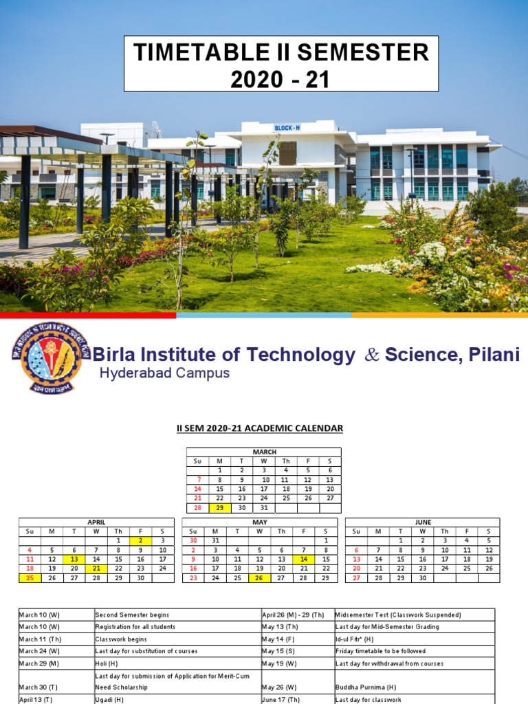Semester 2 Timetable | Download Free PDF | Academic Term | Academia
