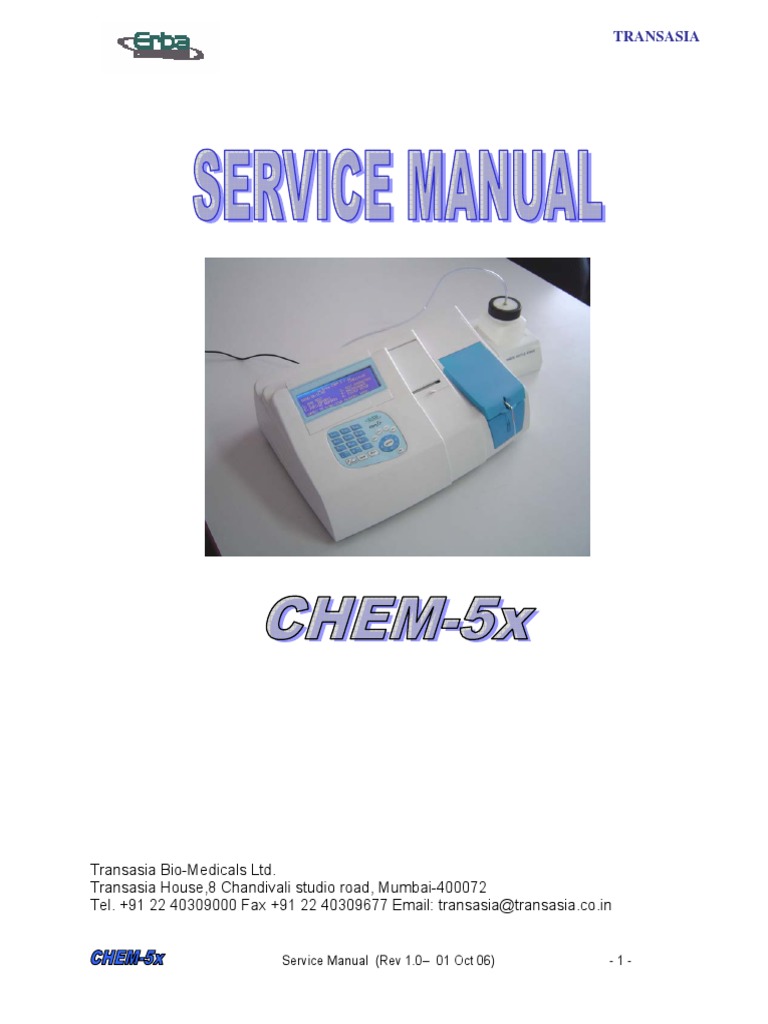 Chem 5X - Service Manual | PDF