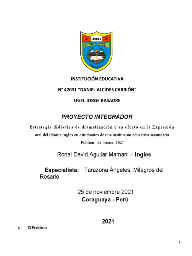 Módulo 1 Proyecto Integrador - Modelo 1 | PDF | Aprendizaje | Método de enseñanza