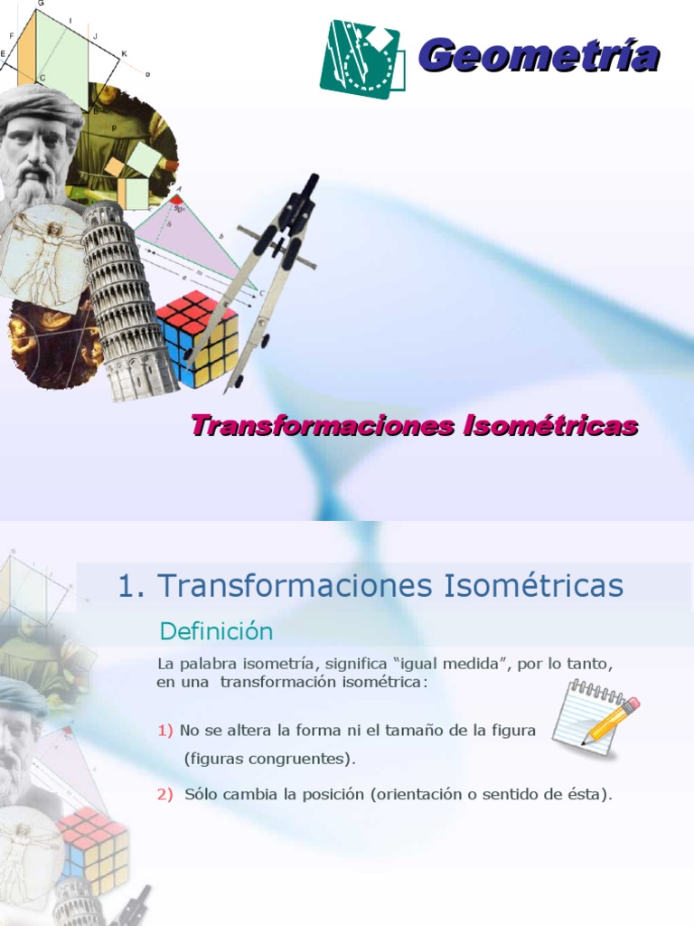 Transformaciones Isometricas Geometría 8° Básico A y B | PDF ...