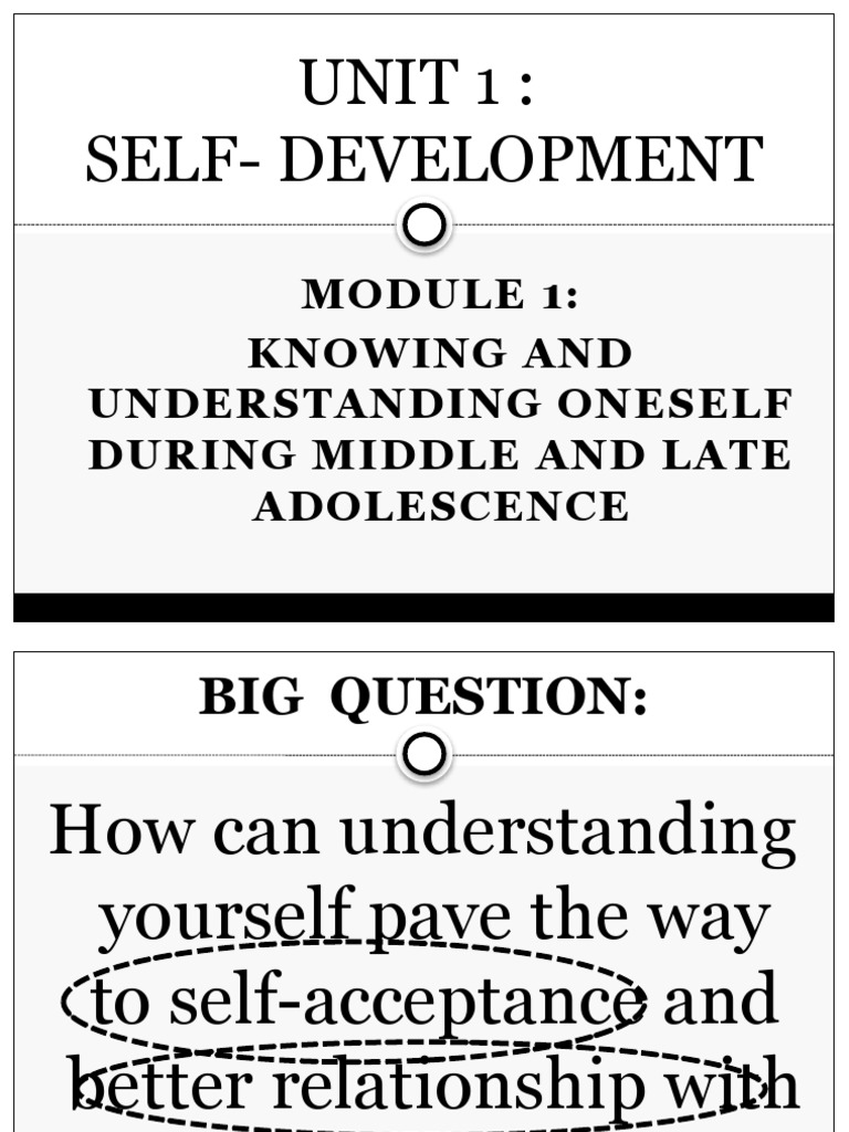 Self Concept 1 Pdf Self Self Concept