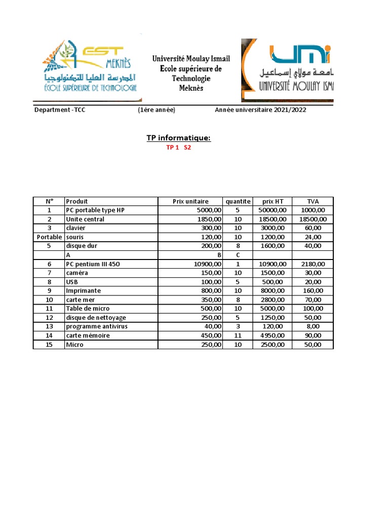TP Informatique | PDF | Games & Activities | Computers