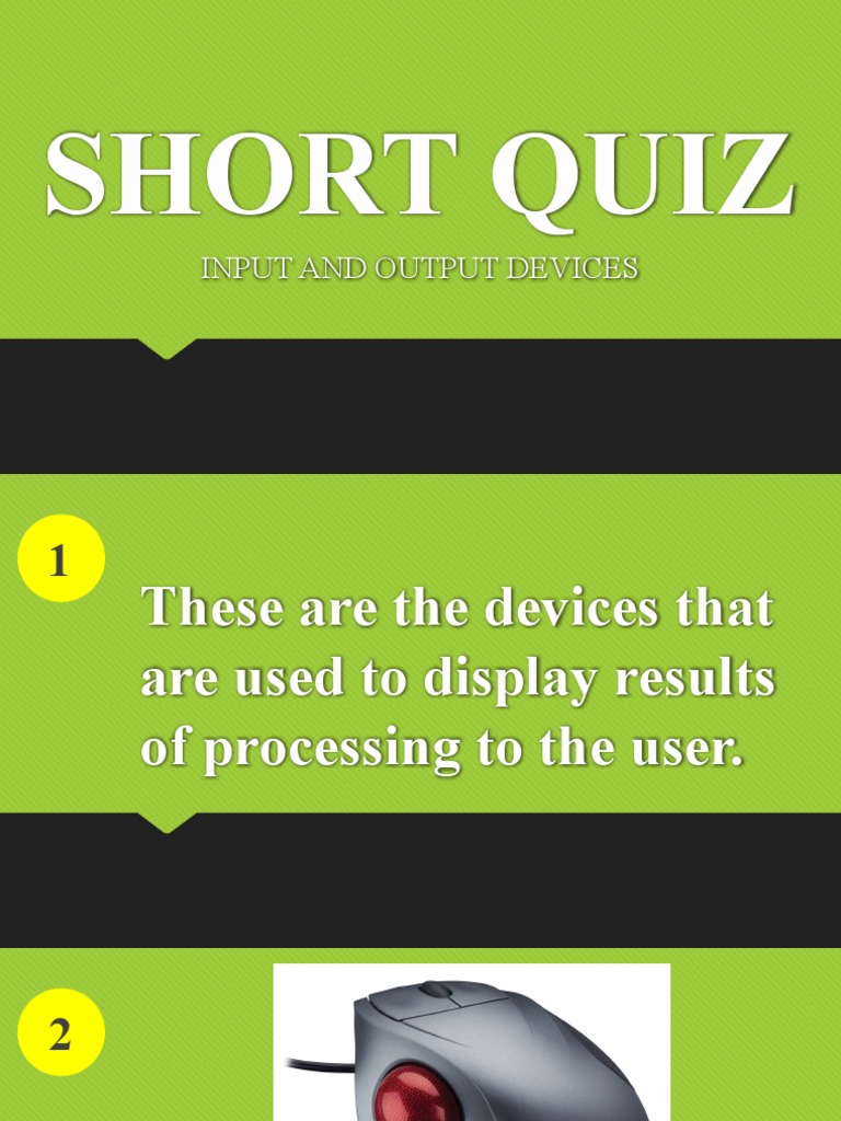Input and Output Devices Short Quiz | PDF | Input/Output | Cursor (User Interface)
