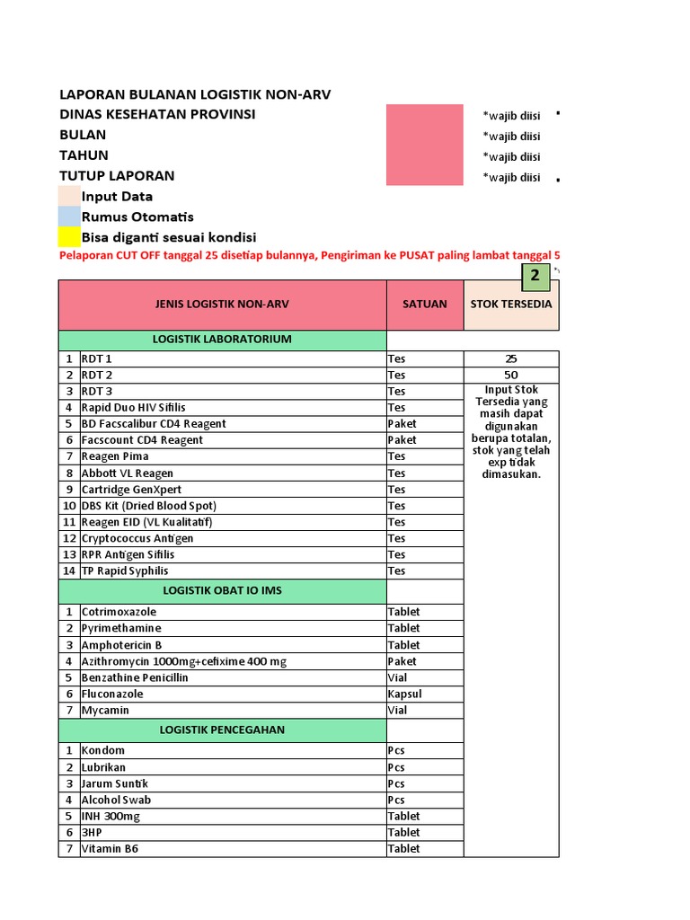Form Lap Logistik Non Arv April 2022 | PDF