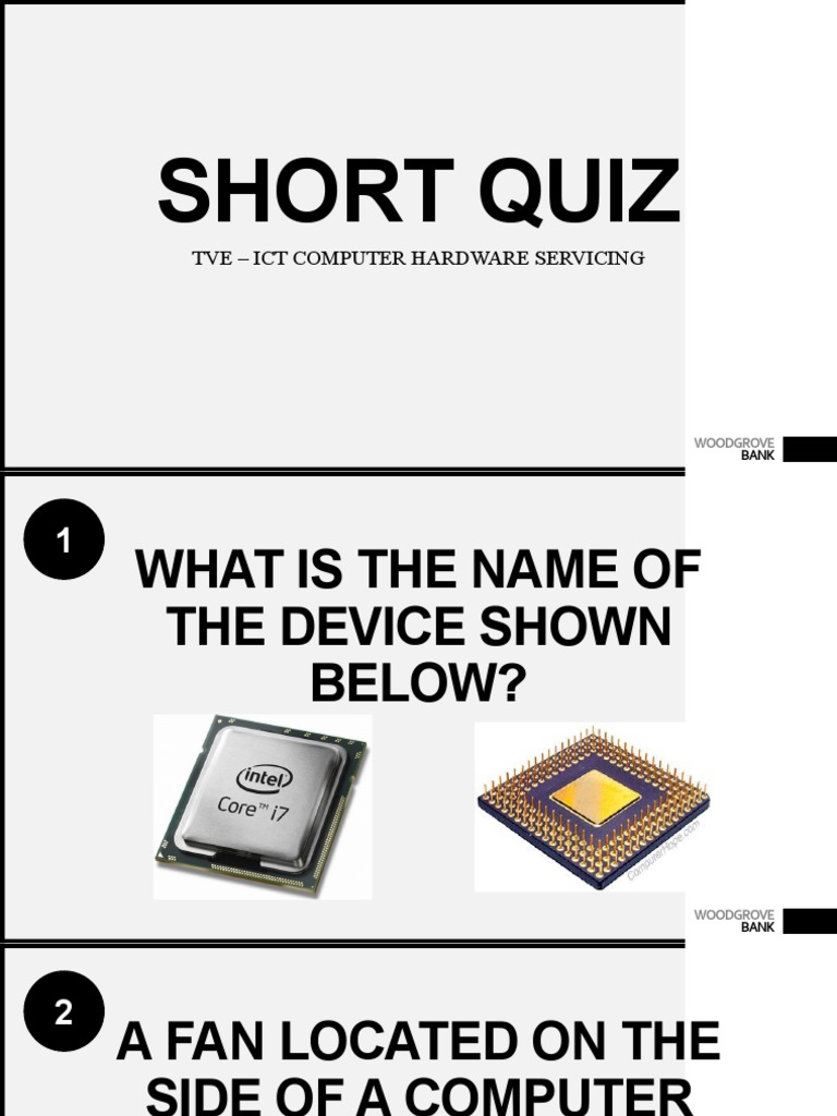 Quiz Internal Computer Hardware | Download Free PDF | Computer Data ...