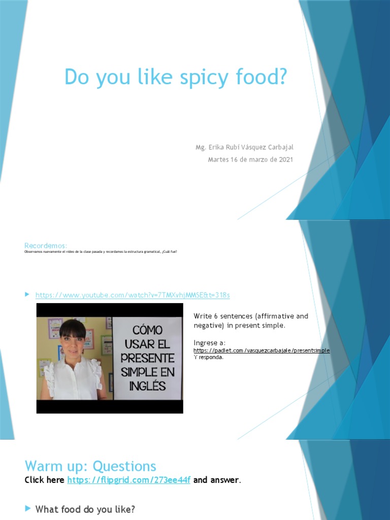 Spicy Food Discussion Activities | PDF | Language Arts & Discipline