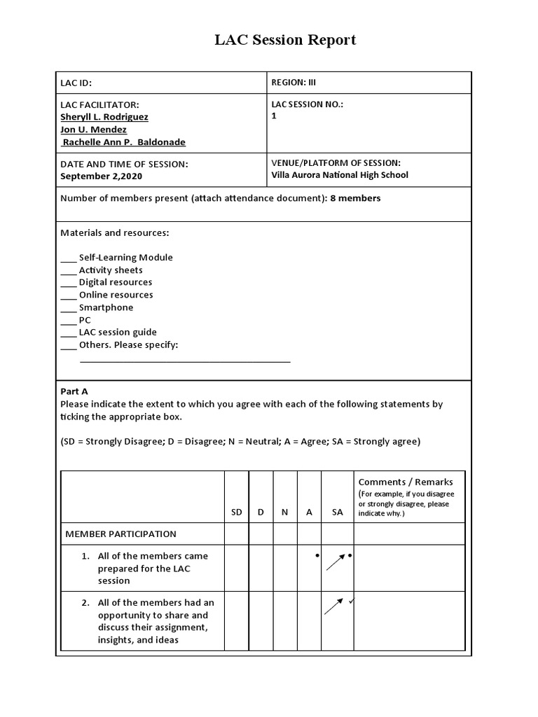 Baldonade_Module 3A-LAC Session Report | PDF | Learning | Communication