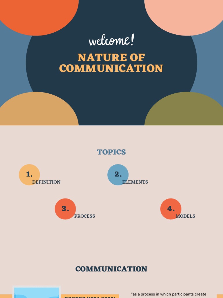 Nature Elements Process Of Communication Pdf Communication