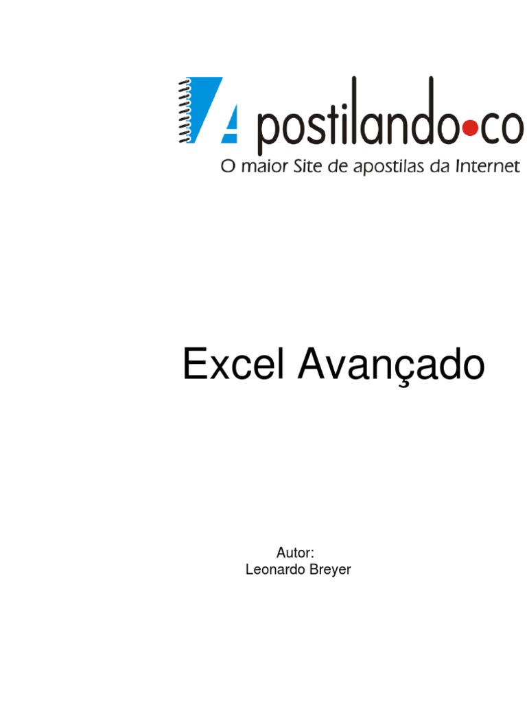 Excel Avançado Pdf Macro Ciência Da Computação Microsoft Excel