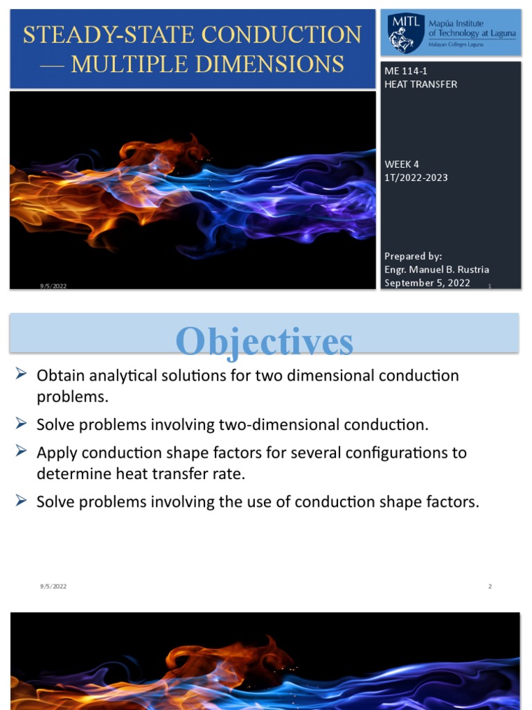 Steady-State Conduction-Multiple Dimensions 1T 2022-2023 | PDF | Equations | Boundary Value Problem