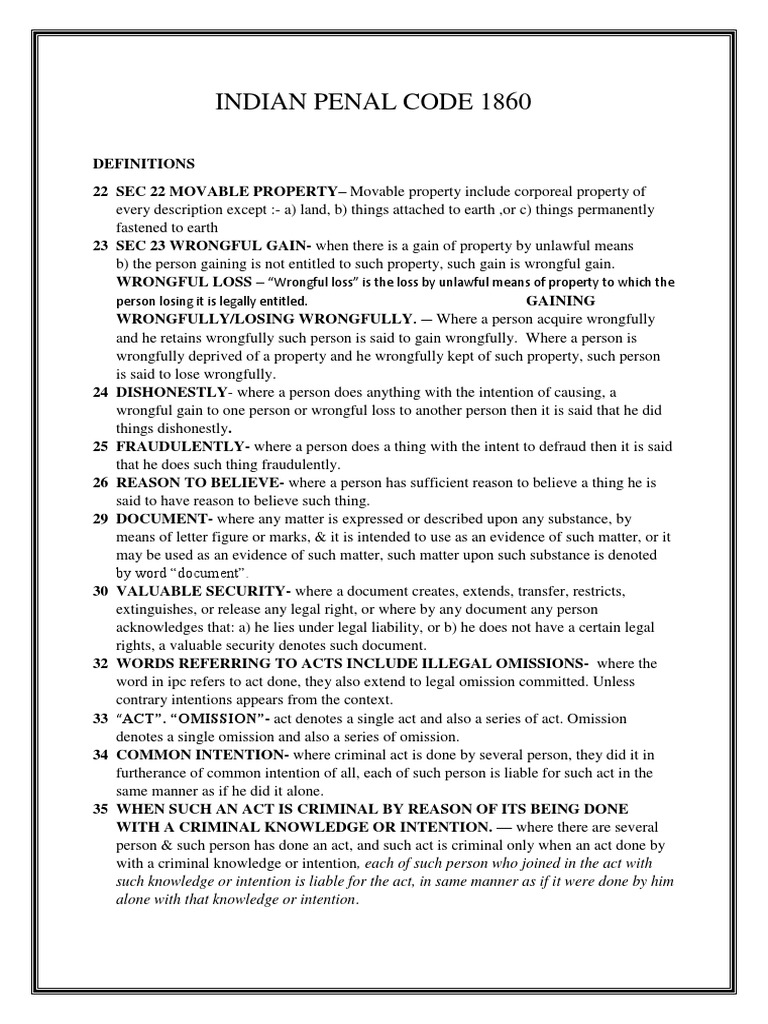 A) Definations & Punishment | PDF | Fine (Penalty) | Crimes